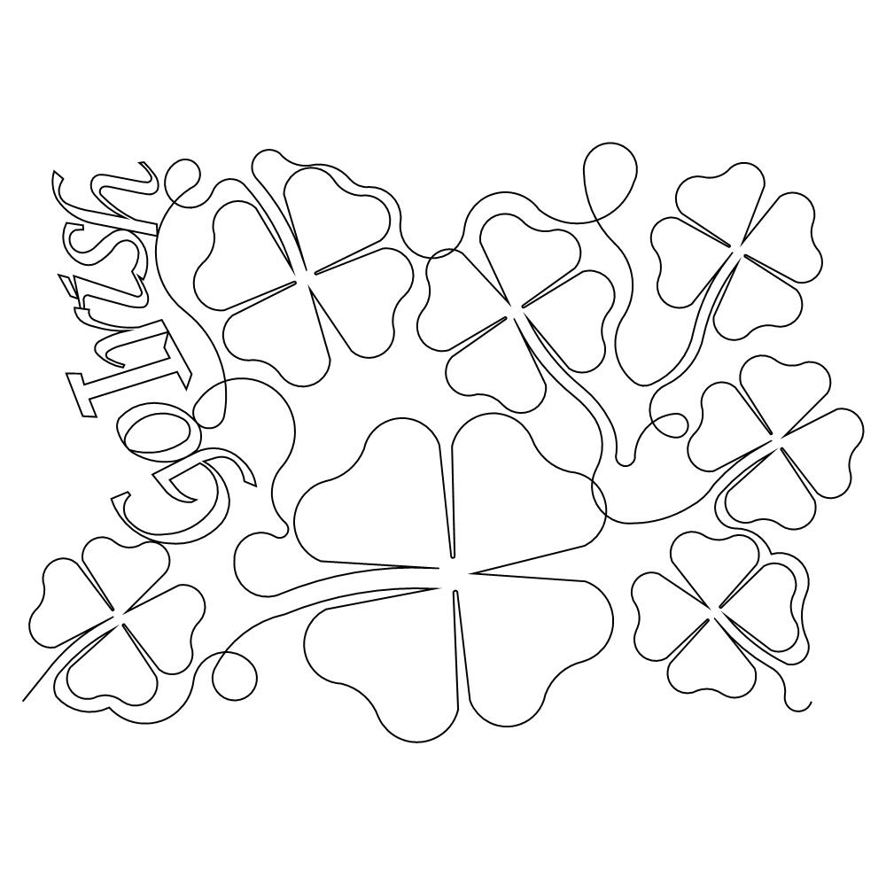 go irish shamrock e2e 001 - Edge to Edge Quilting Patterns